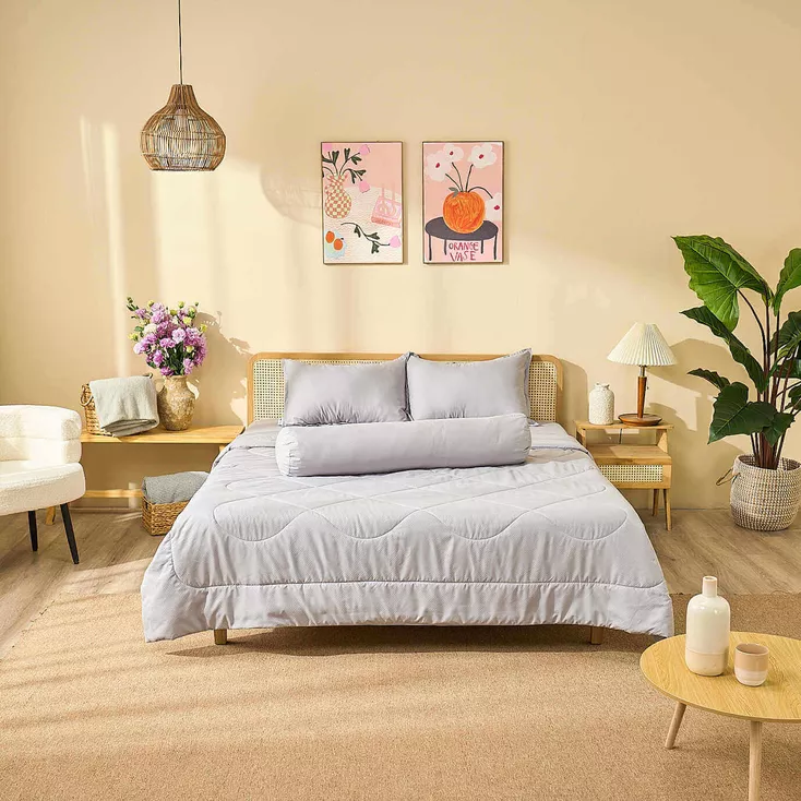 Bộ chăn ga chun Amando Rina mềm mại - Vua Nệm